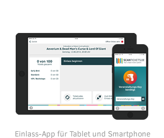 Manueller und elektronischer Einlass, online und offline mit ScanTickets.de